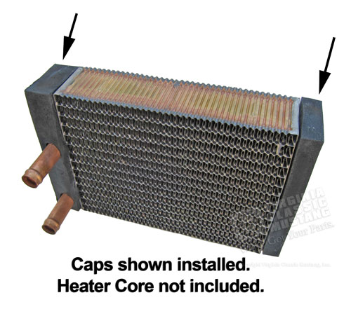 65-68 HEATER CORE FOAM END CAPS SET OF 2