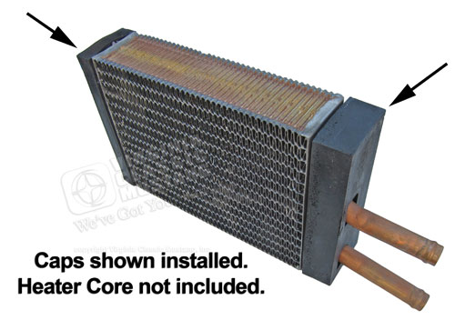 67-68 HEATER CORE FOAM END CAPS SET 0F 2 - USE WITH FACTORY AC