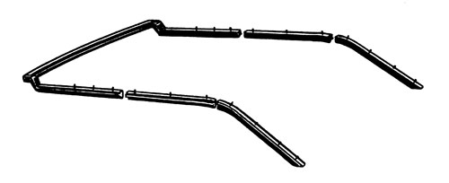 65-68 Mustang Convertible Top Frame Weatherstrip Kit (5 Piece) plus shims